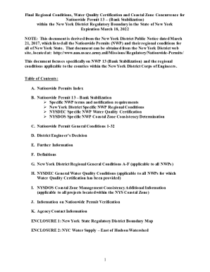 Fillable Online Nationwide Permit 13 - US Army Corps of Engineers Fax ...