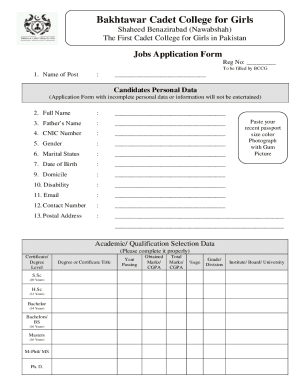 Fillable Online Jobs Application Form Fax Email Print - pdfFiller