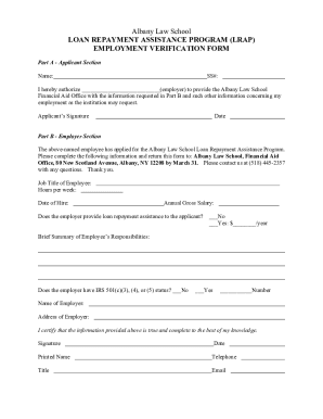 Fillable Online Loan Repayment Assistance Program (LRAP) Employment ...