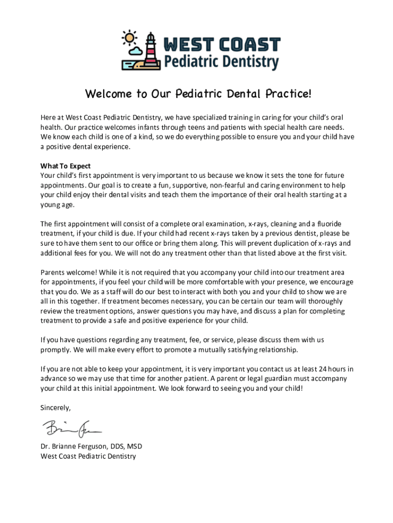 Fillable Online The Playful Dentist: Making Dental Visits Fun for Kids Fax Email Print - pdfFiller
