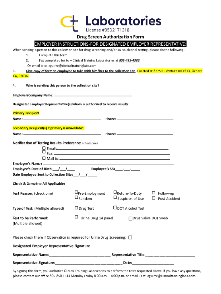 Fillable Online Drug and alcohol testing guide - WSDOT Fax Email Print ...