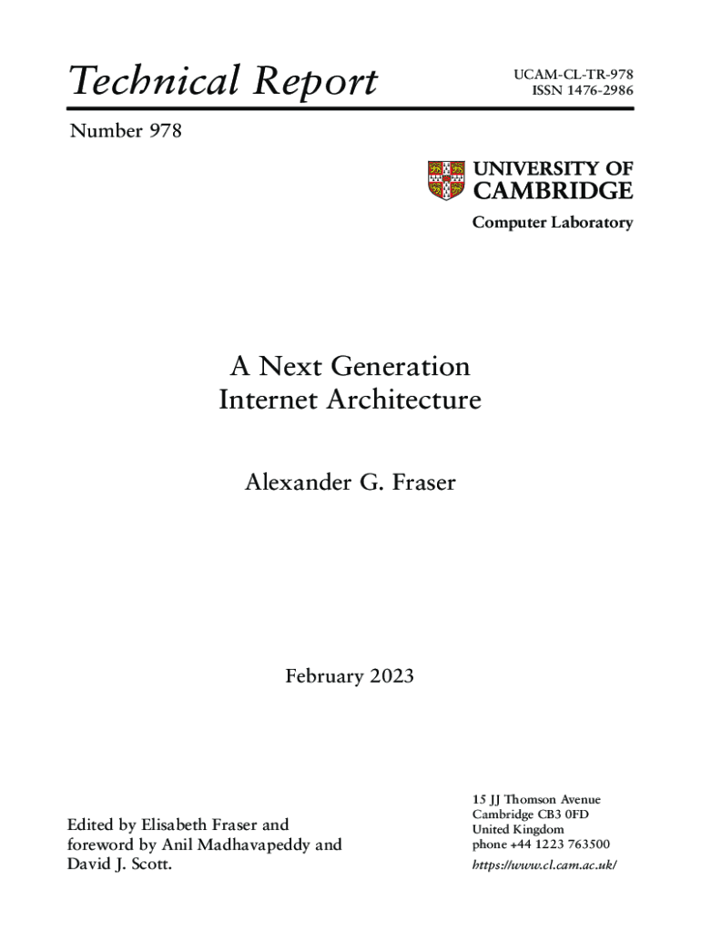 Fillable Online A Next Generation Internet Architecture Fax Email Print ...