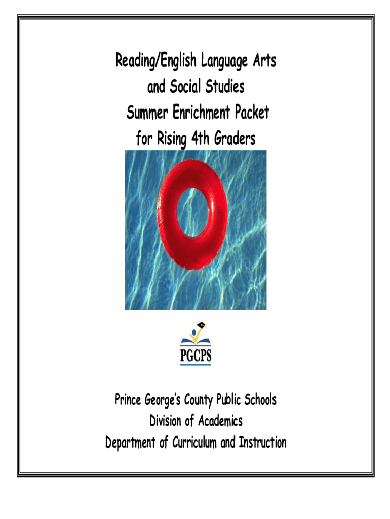 Fillable Online Summer Enrichment Packets (K-12) Fax Email Print ...