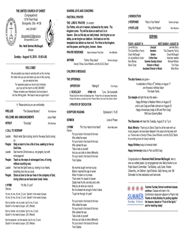 Fillable Online SHARING JOYS AND CONCERNS Fax Email Print - pdfFiller