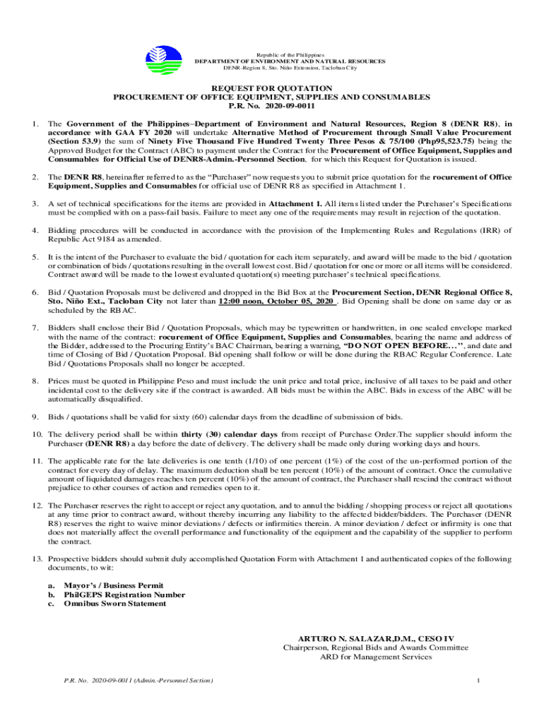 Fillable Online DENR-Region 8, Sto Fax Email Print - pdfFiller