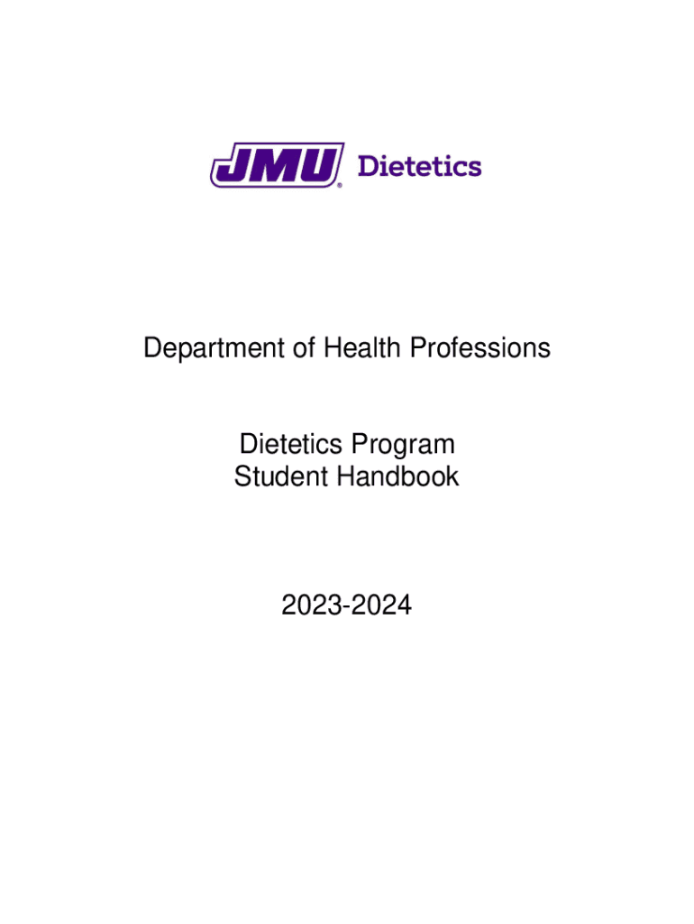 Fillable Online Become a Registered Dietitian Nutritionist - JMU Fax Email Print - pdfFiller