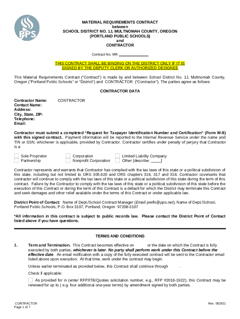 Purchasing and Contracting / Department Main Page Doc Template | pdfFiller