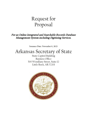 Fillable Online Request for Proposal (RFP) for - Arkansas Bids Fax Email Print - pdfFiller