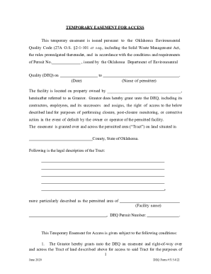 Fillable Online Oklahoma Easement 497323259 Form: Pre-built template ...