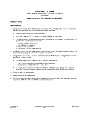 Fillable Online Statement of Work for CPS Streambank and Shoreline ... Fax Email Print - pdfFiller