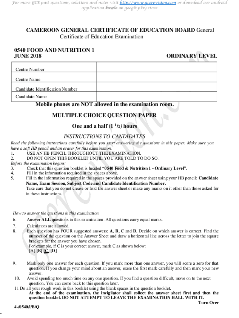 Fillable Online for more free gce questions, notes and free answers ...