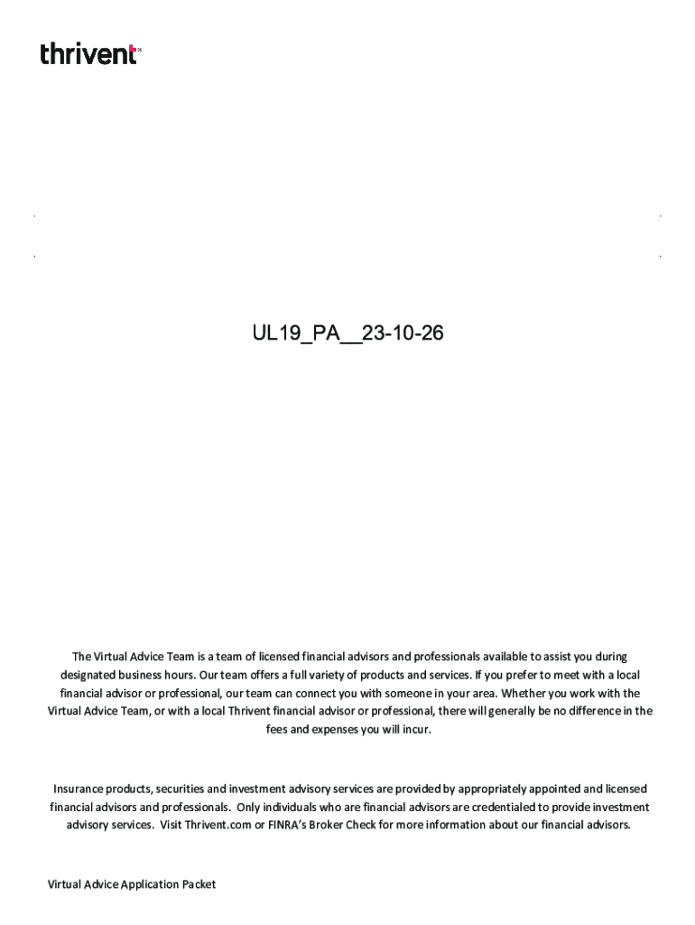 Fillable Online Only individuals who are financial advisors are ...