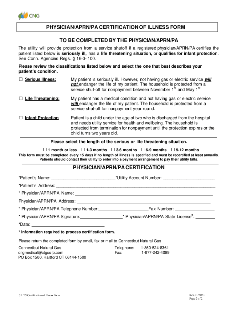 Fillable Online physician/aprn/pa certification of illness form Fax ...