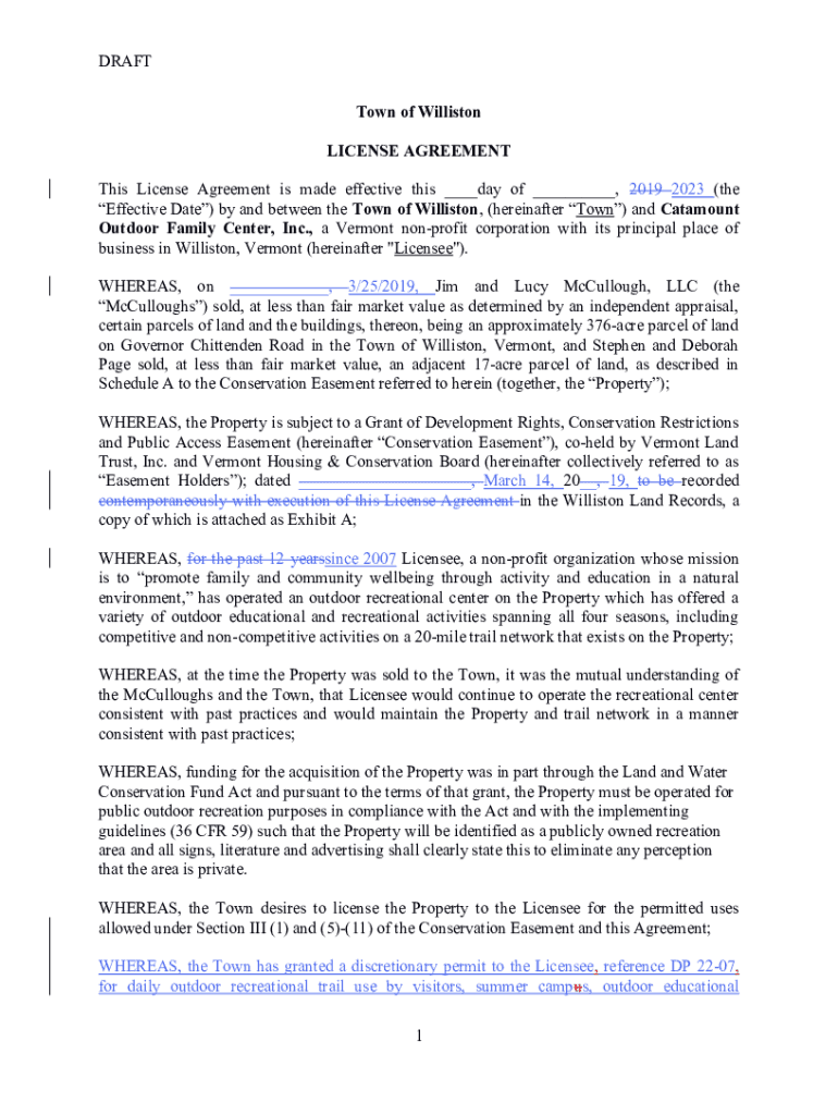 Fillable Online License Agreement Renewal Draft11032022 Fax Email Print - pdfFiller