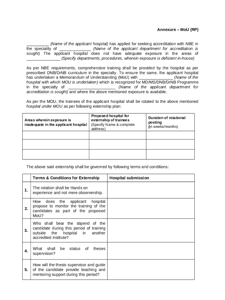 Download Accreditation Related Annexures / Documents Doc Template ...