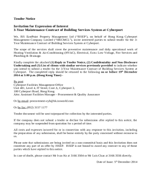 Tender Notice Invitation for Expression of Interest 3-Year ... Doc ...