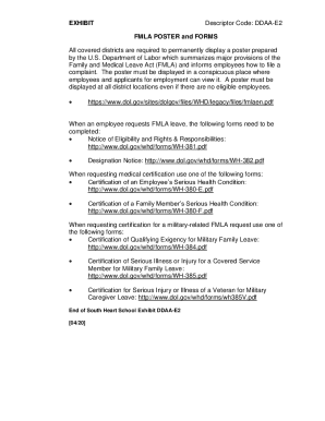 Fillable Online DDAA-E2 FMLA POSTER and FORMS Fax Email Print - pdfFiller