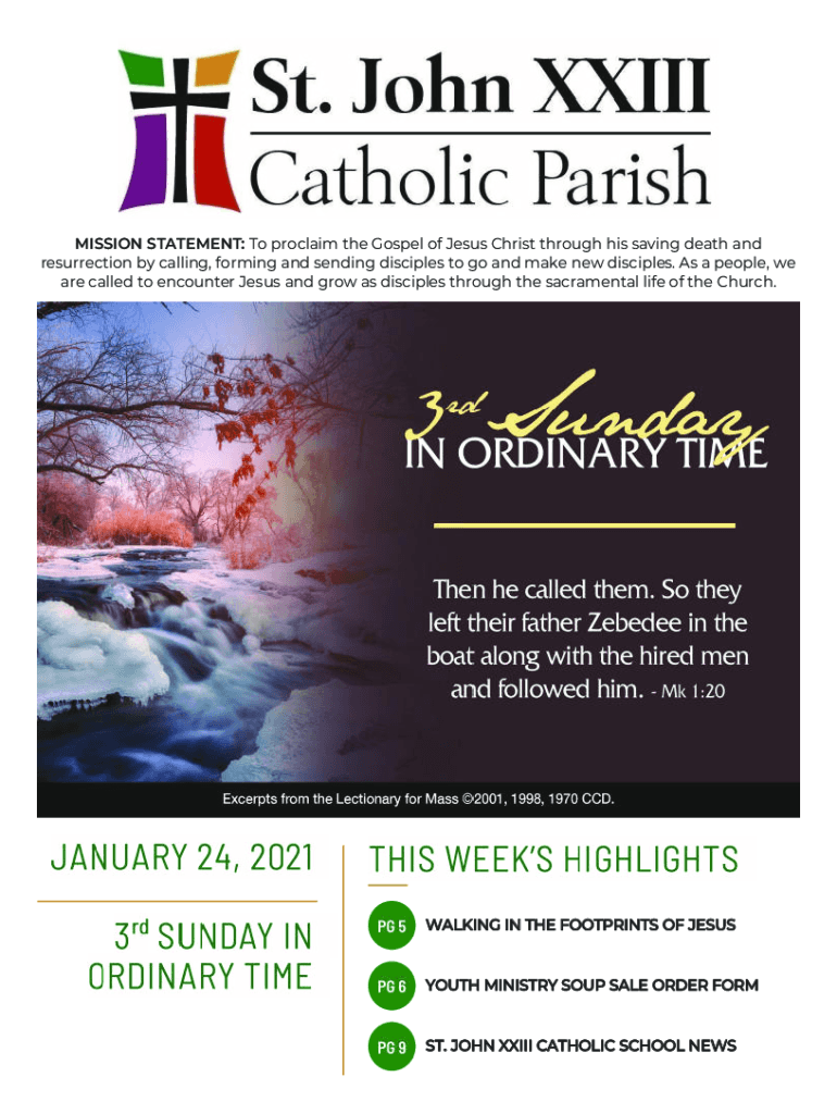 Fillable Online To proclaim the Gospel of Jesus Christ through his ...