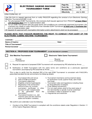 Fillable Online Form 2 - Installation and-or Operation of Gaming Tables ... Fax Email Print ...
