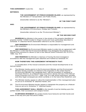 Fillable Online THIS AGREEMENT made this day of , 2009 BETWEEN Fax ...