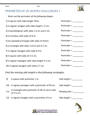 Fillable Online Perimeter Shape Problems Worksheet - Have Fun Teaching ...