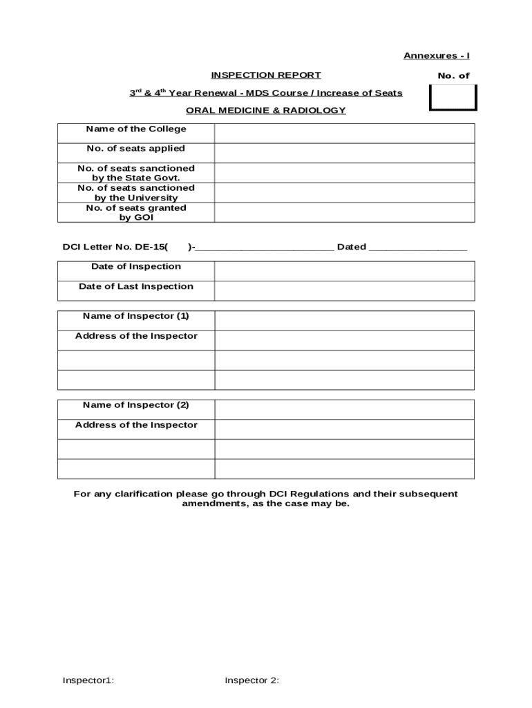 Guidance on good manufacturing practices: inspection report Doc ...