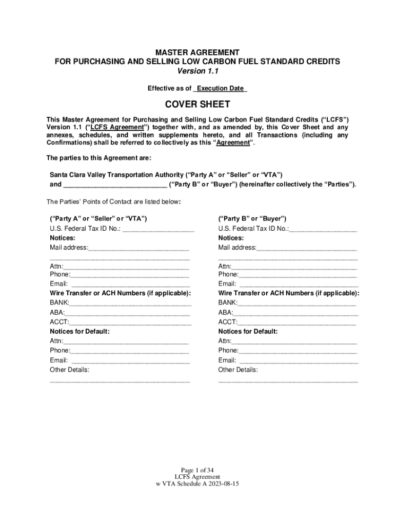 Fillable Online VTA-LEAP-LCFS-Master-Agreement-Consolidated-230815. VTA ...