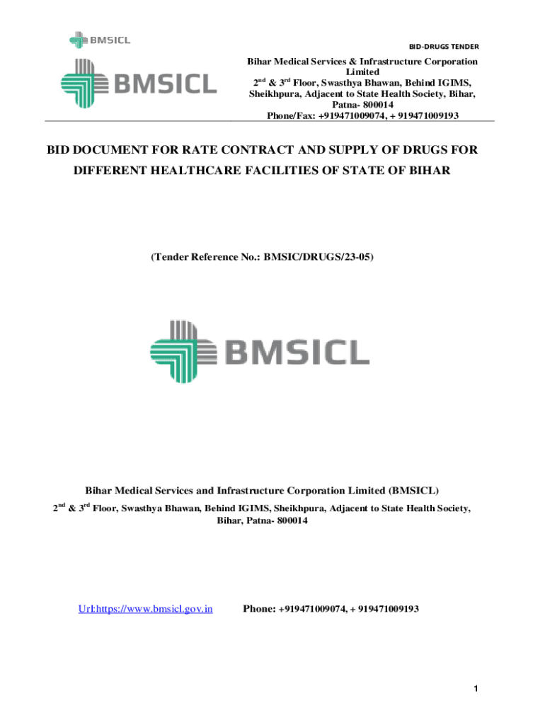 Fillable Online bmsicl gov Active Tender List Fax Email Print - pdfFiller