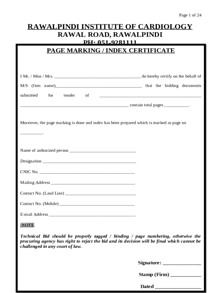 Home - Rawalpindi Institute of Cardiology Doc Template | pdfFiller