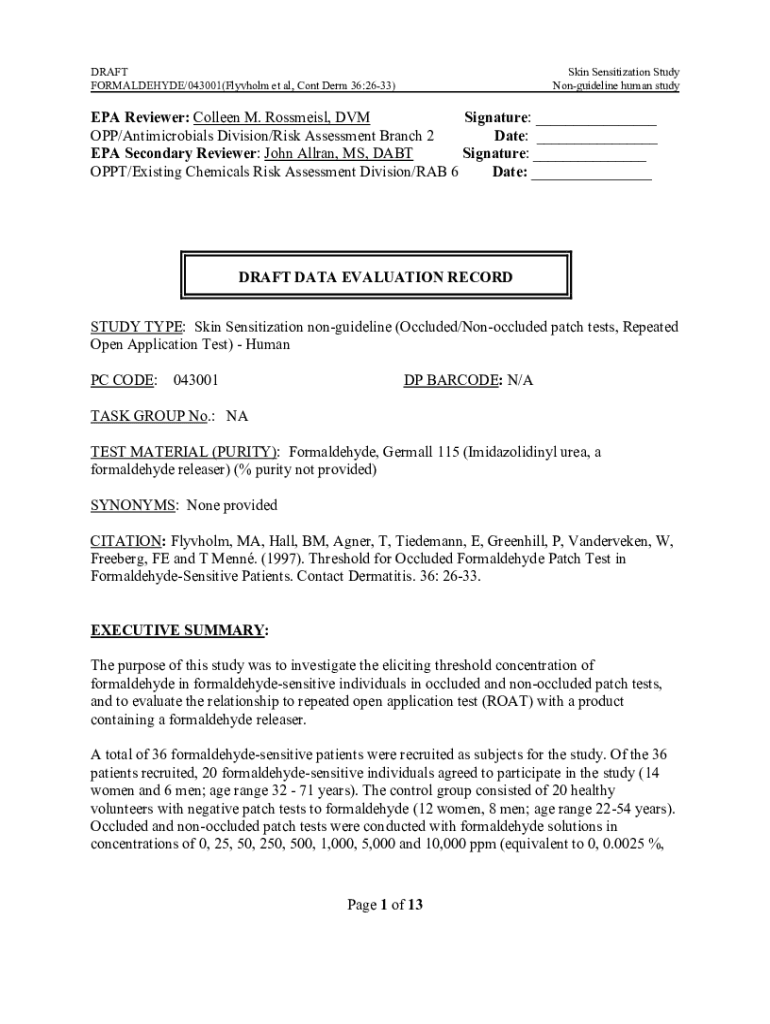 Fillable Online of 13 EPA Reviewer: Colleen M. Rossmeisl, DVM Signature Fax Email Print - pdfFiller