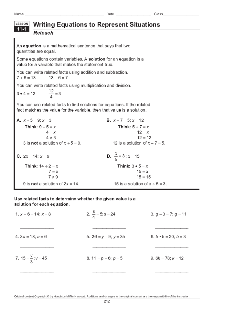 Fillable Online Using Models to Solve Equations Fax Email Print - pdfFiller