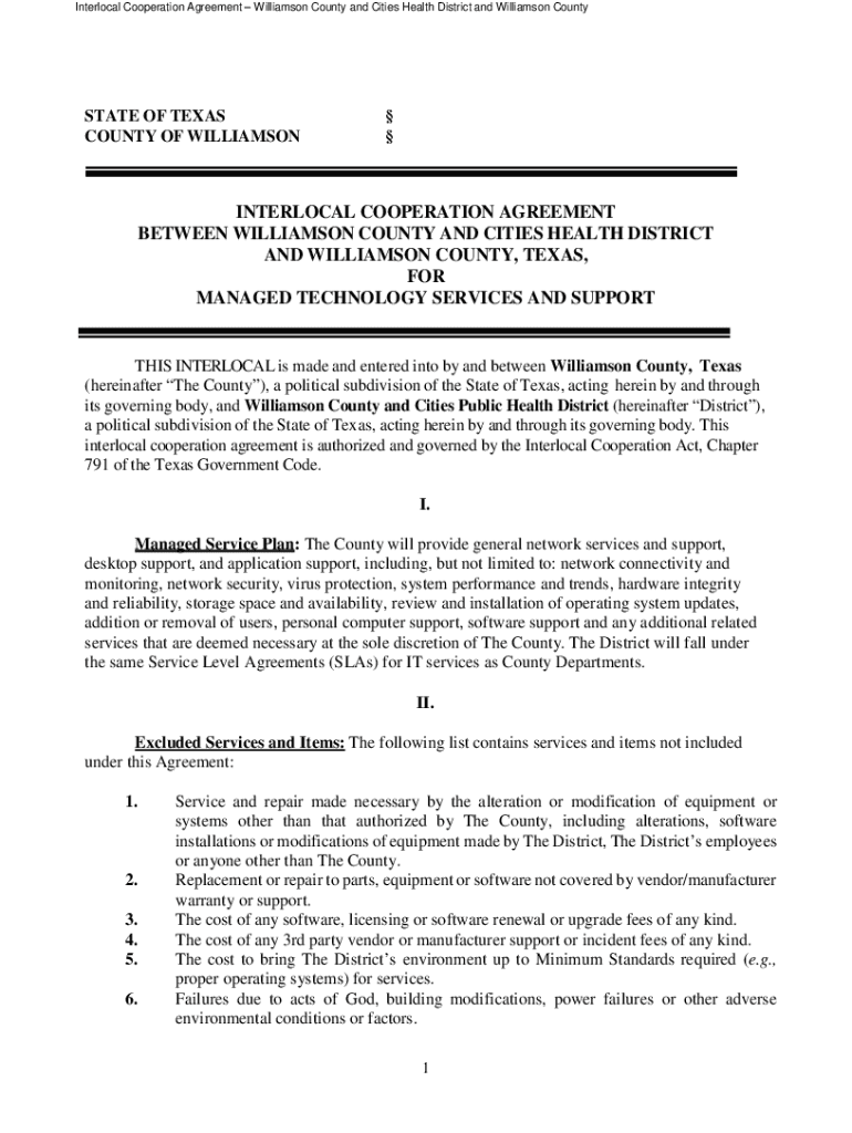 Fillable Online Amended Cooperative Agreement ... Fax Email Print - pdfFiller