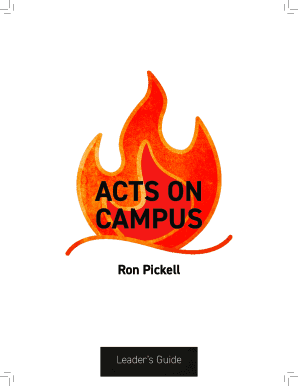 Fillable Online ACTS ON CAMPUS Fax Email Print - pdfFiller