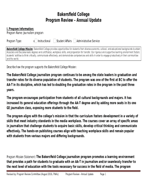 Program Name: Journalism program Doc Template | pdfFiller