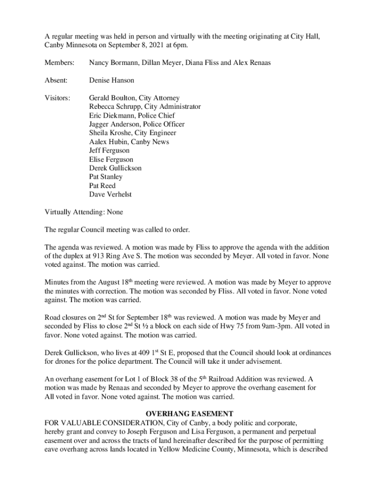 Fillable Online Nancy Bormann, Dillan Meyer, Diana Fliss and Alex ...