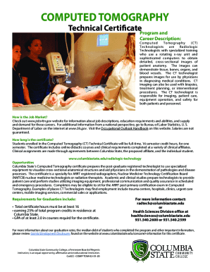 Fillable Online Computed Tomography - Academic Certificate Fax Email Print - pdfFiller