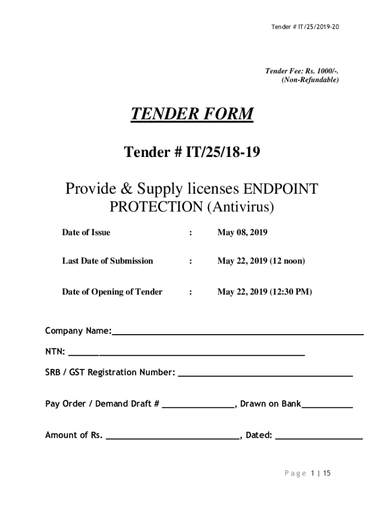 Fillable Online tenders iba edu Services for Security Operations Center ...