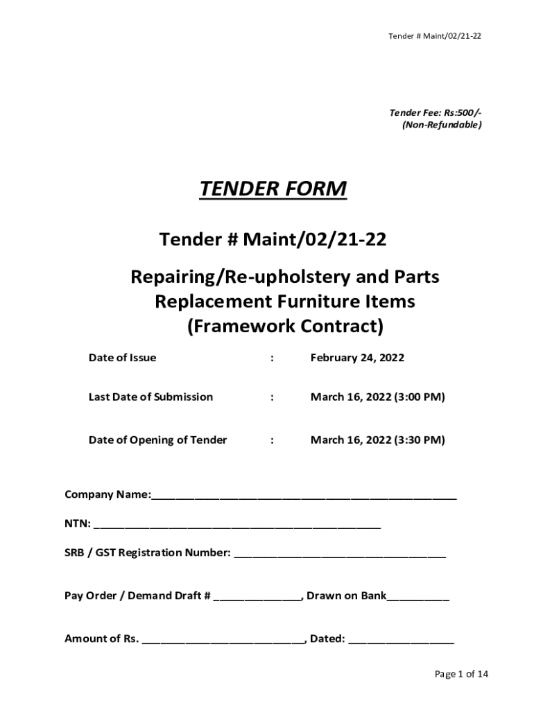 Fillable Online tenders iba edu Fabricate, Provide, Supply & Fixing of ...