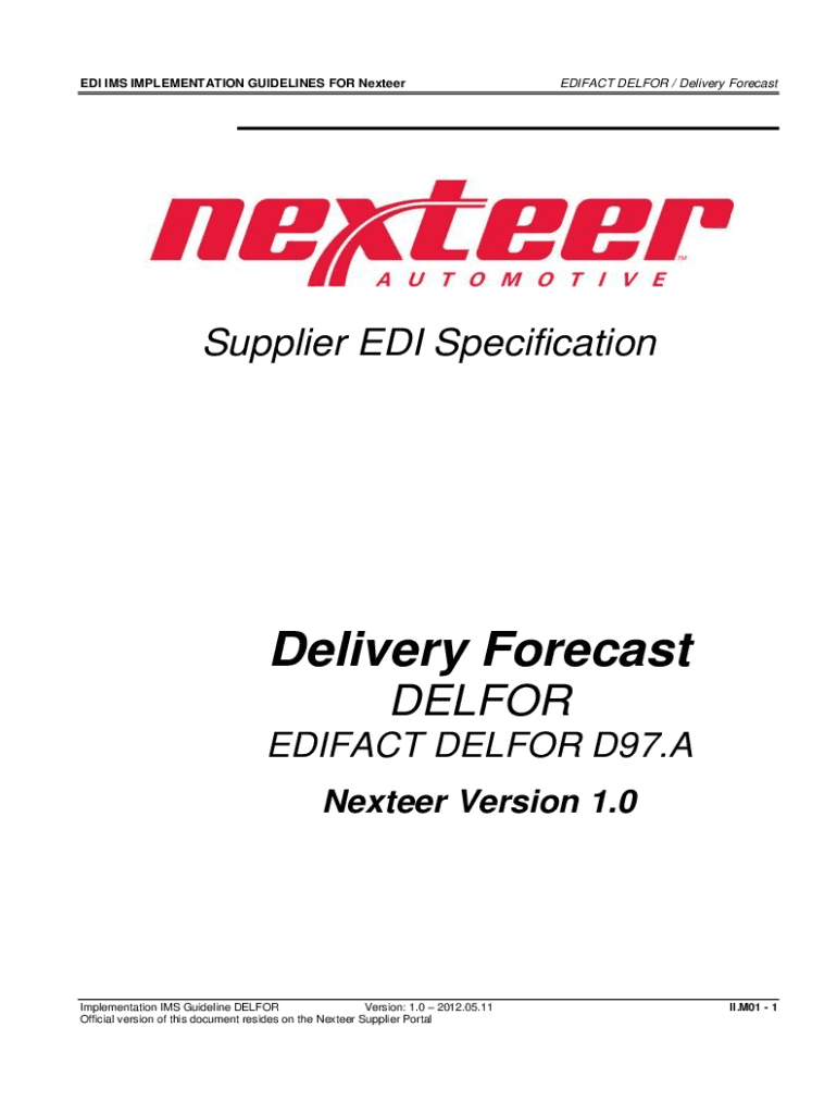 Fillable Online Delivery Forecast Fax Email Print - pdfFiller