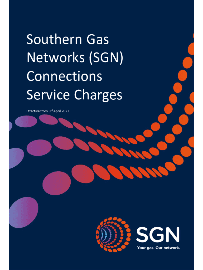 Fillable Online Southern Gas Networks (SGN) Connections Service Charges ...