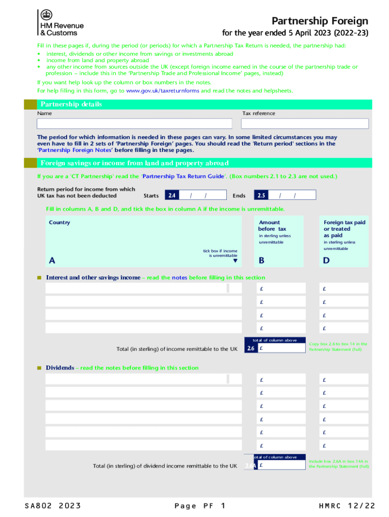 Fillable Online A guide to changing previously filed partnership ...