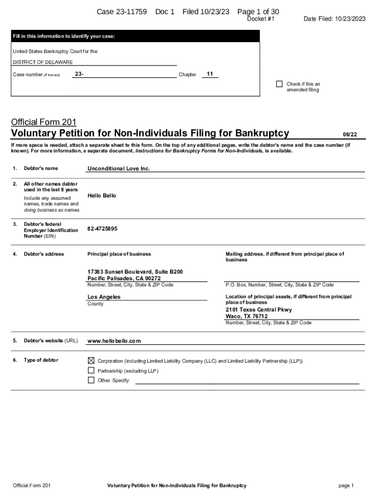 Fillable Online Case 23-11759 Fax Email Print - pdfFiller