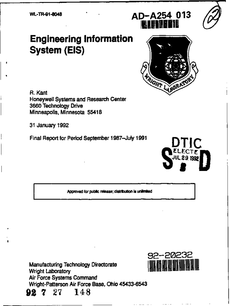 Fillable Online Engineering Information System (EIS). The Engineering ...