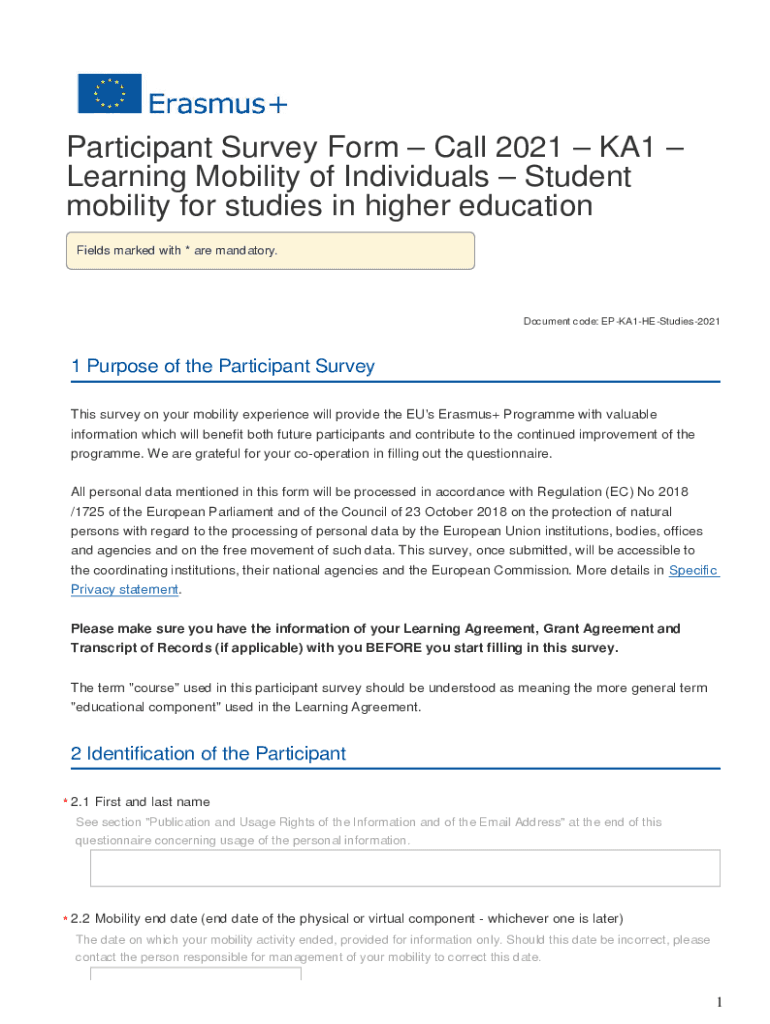 Fillable Online Erasmus participant report: Fill out & sign online Fax ...