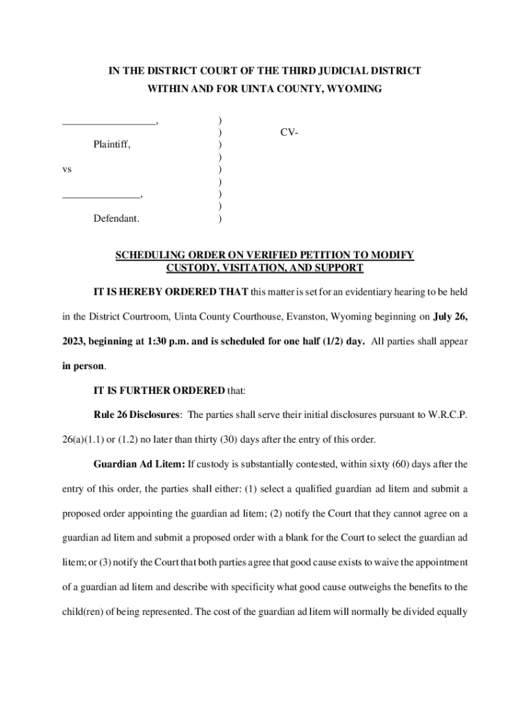 Fillable Online Scheduling-order-Petition-to-modify-1- ... Fax Email Print - pdfFiller