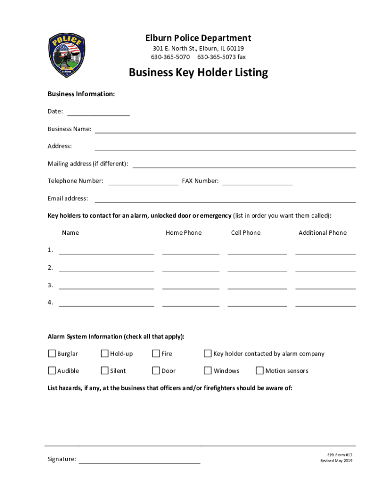 Police DepartmentVillage of Elburn, Illinois: Fill out & sign online ...