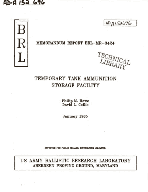 Fillable Online Temporary Tank Ammunition Storage Facility. A rack for ...