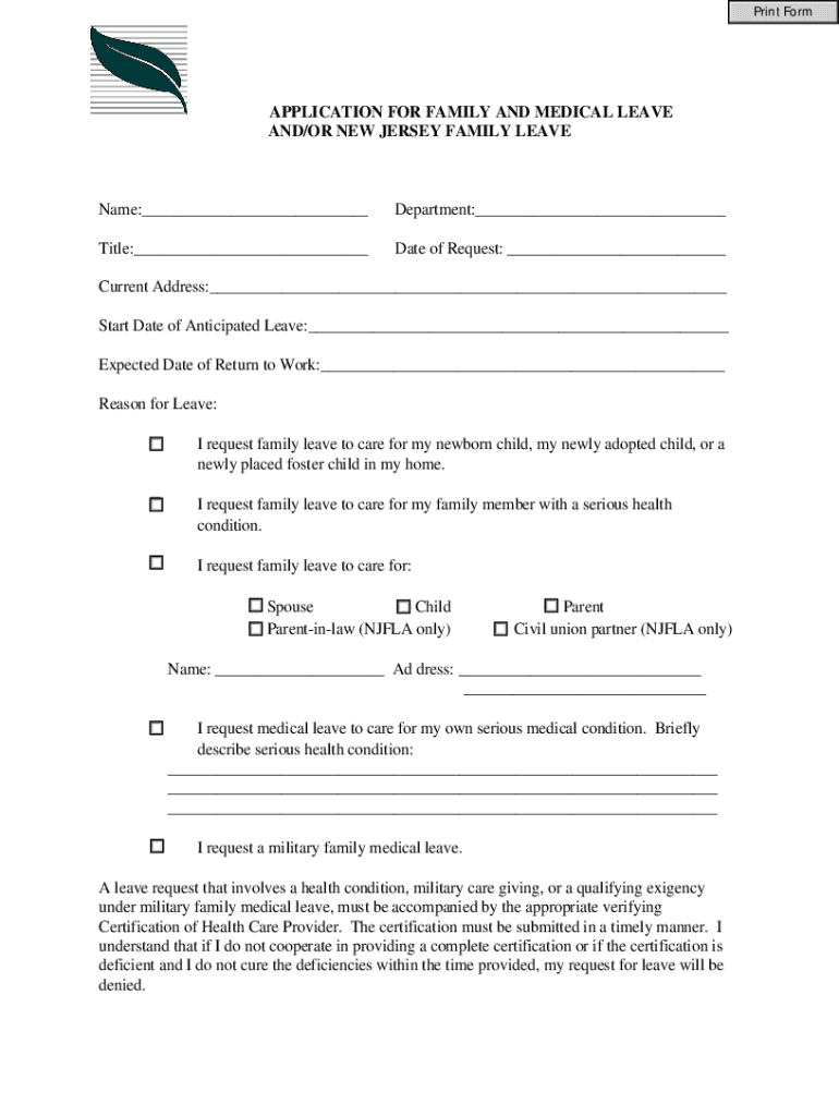 Fillable Online STATUTORY FAMILY LEAVE Request is to be submitted ...