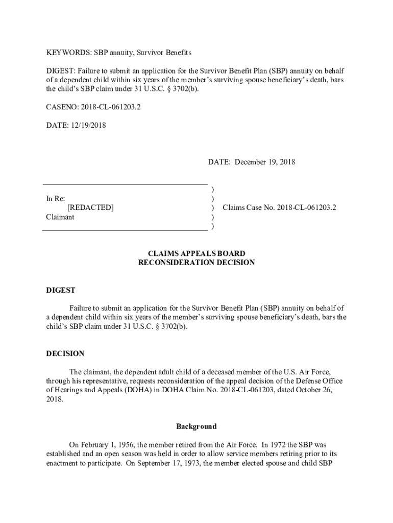 Fillable Online Survivor Benefit Plan (SBP) Fact Sheet - Soldier For ...