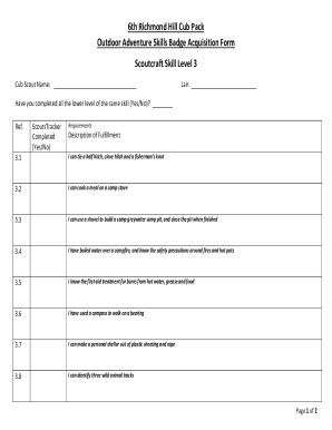 Fillable Online OAS-Form (Scoutcraft L3) Fax Email Print - pdfFiller
